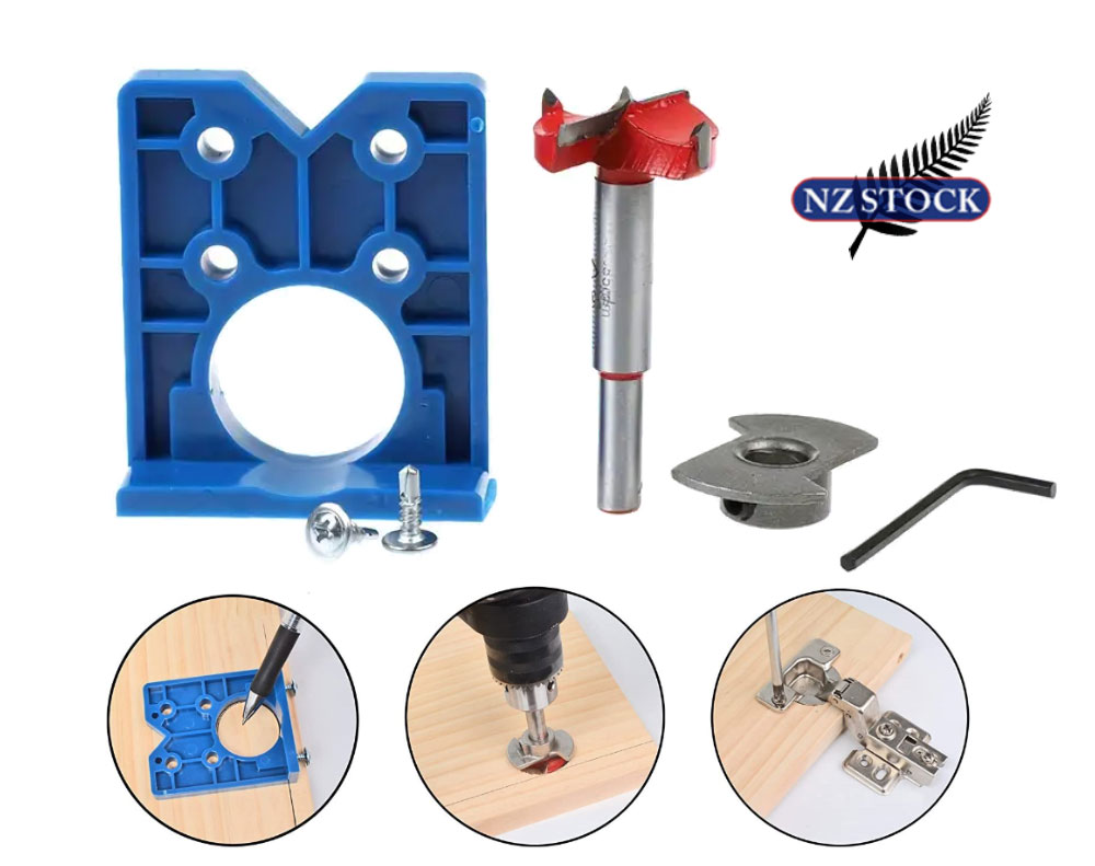 Kitchen Hinge Jig 35mm Hinge Jig Drill Bits Sets Concealed Bit Guide ...